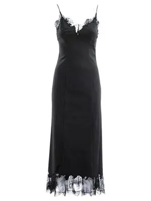 Staud Lace Trim Maxi Dress - Black