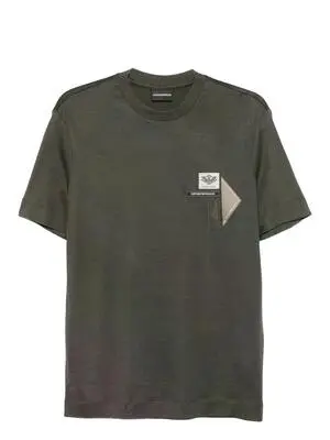 EMPORIO ARMANI Patch-embellished T-shirt