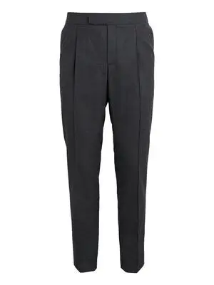 Brioni Wool Melbourne Slim Trousers - Grey