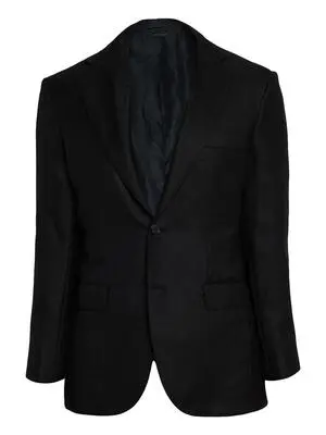 Brioni Cashmere And Silk Notch Lapel Sport Coat - Black