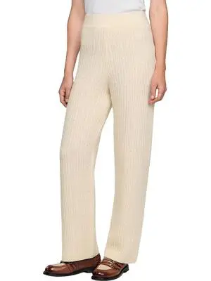 Sandro Valaud Cable Knit Pants - Ecru