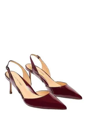 Marion Parke Classic Patent 70 Slingback Pumps - Merlot