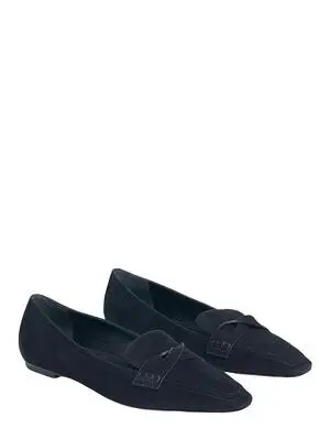 Marion Parke Courtney Suede Loafer - Black