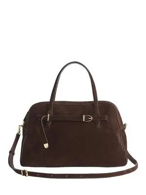 Madewell Belted Mini Suede Crossbody - Dark Carob