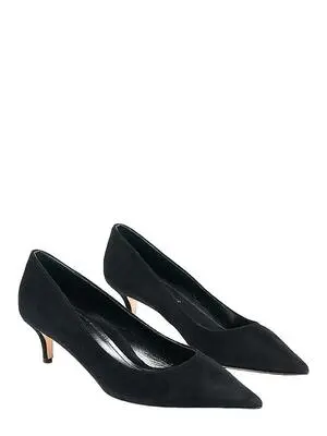Marion Parke Classic Suede 45 Pump - Black