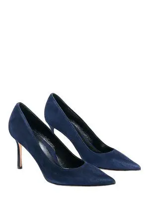 Marion Parke Classic Suede 85 Pump - Navy