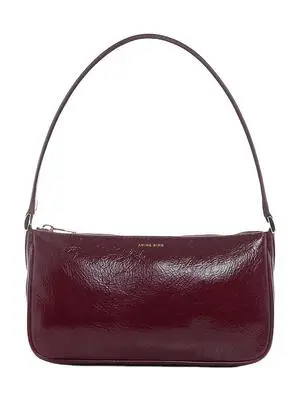 ANINE BING Mini Elly Leather Shoulder Bag - Burgundy