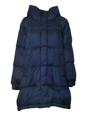 Max Mara Quilted Parka Coat - Blue