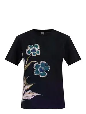 Paul Smith Floral-print T-shirt - Black