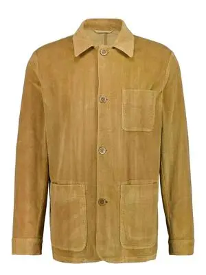 120% Lino Corduroy Shirt Jacket - Brown