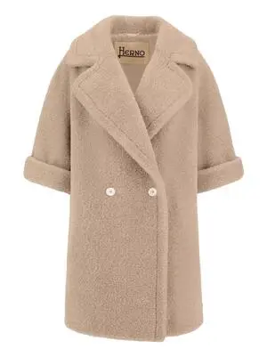 Herno Double-breasted Short-sleeve Coat - Neutrals