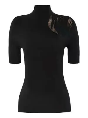 Wolford Mesh-panel Top - Black