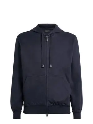 Brioni Zip-up Hoodie - Blue