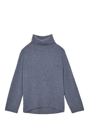 REISS Wool And Cashmere-blend Jumper - Blue Marl