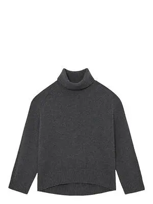 REISS Roll-neck Wool And Cashmere-blend Jumper - Charcoal Grey