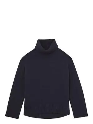 REISS Wool And Cashmere-blend Jumper - Navy