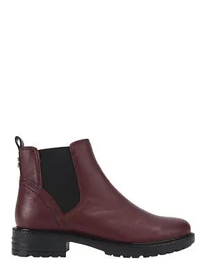 Carvela Russ Leather Ankle Boots - Wine
