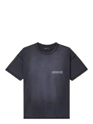 PURPLE BRAND Textured Inside Out Tee - Black