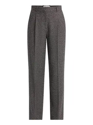 THE ROW Mikkela Pleated Cashmere-blend Straight-leg Pants - Black W White