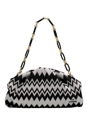 MISSONI Ruched Optical Wave Zigzag Pouch