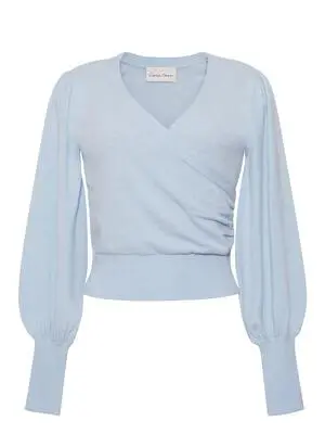 Cara Cara Ezra Ballet Wrap Pullover - Light Blue