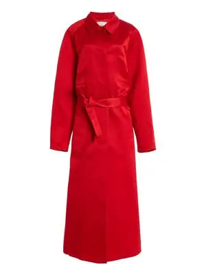 FFORME Koharu Satin Car Coat - Red