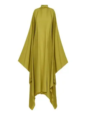 TALLER MARMO Aga Cold Shoulder Satin Kaftan - Gold