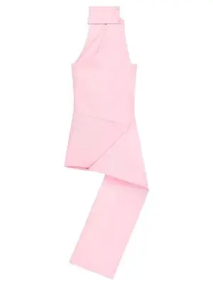 COURREGES Asymmetric High-neck Dress - Pink