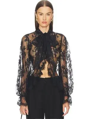 Retrofete Tamsin Lace Blouse - Black