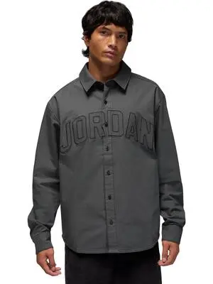 JORDAN Flight Oxford Long-sleeve Top - Black