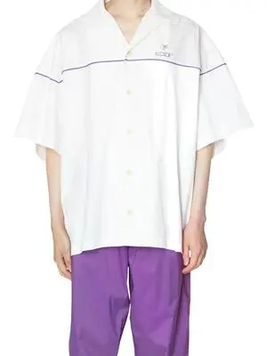 Kolor Short-sleeve Embroidered Shirt - White