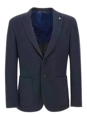 MANUEL RITZ Single-breasted Blazer - Blue