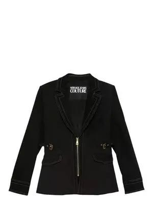 Versace Zip-up Fitted Jacket - Black