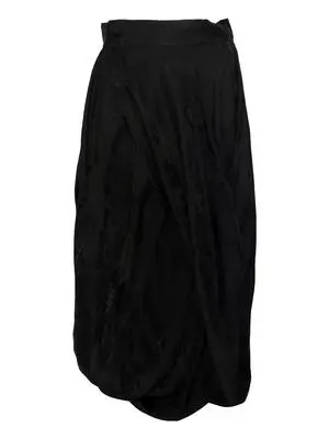 UMA WANG Asymmetric Wrap Skirt - Black