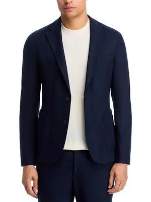 BOSS Hanry Slim Fit Tech Flannel Sportscoat - Dark Blue