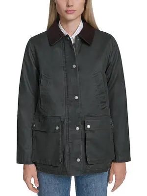 Cole Haan Coated Hunter Jacket - Army Green