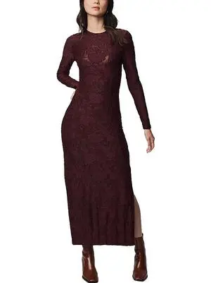 Splendid Cecelia Floral Long Sleeve Dress - Rosewood