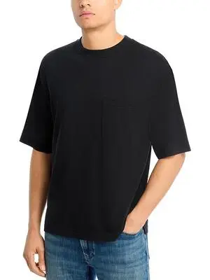 FRAME Relaxed Fit Pocket Tee - Black