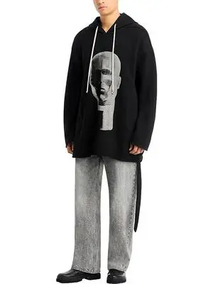 Rick Owens Peter Graphic Hoodie - Black/pear