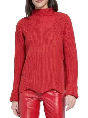 Lyssé Funnel Neck Sweater - Extra Ordinary Red