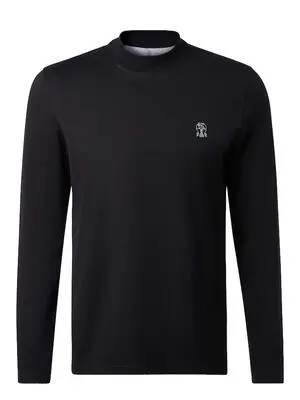 Brunello Cucinelli Logo Cotton T-shirt - Black