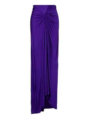 Dries Van Noten Draped Maxi Skirt - Purple