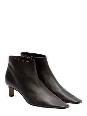 THE ROW Carla 45 Leather Ankle Boots - Brown
