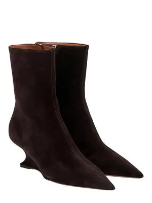 Paris Texas Nina 50 Suede Ankle Boots - Brown