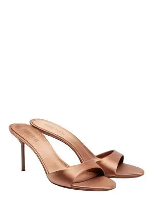 Paris Texas Lidia 70 Satin Mules - Beige