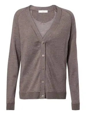 THE ROW Liberty Cashmere Cardigan - Brown