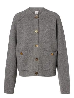 TOTEME Cashmere And Wool-blend Cardigan - Grey