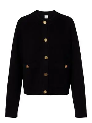 TOTÊME Wool And Cashmere-blend Cardigan - Black
