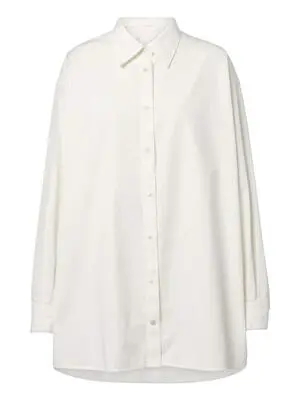 THE ROW Luka Cotton And Cashmere Shirt - White