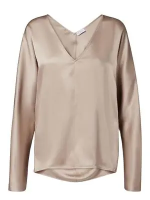 Brunello Cucinelli Silk Blouse - Grey